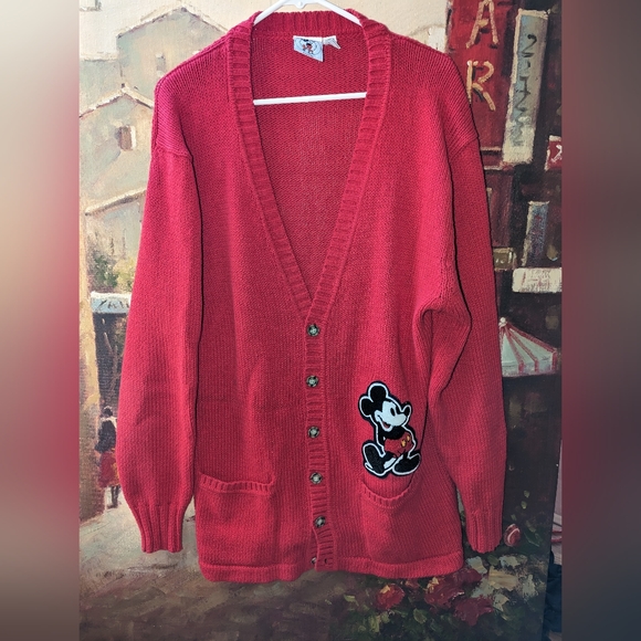 Mickey &co | Sweaters | Vintage Mickey Mouse Cardigan | Poshmark